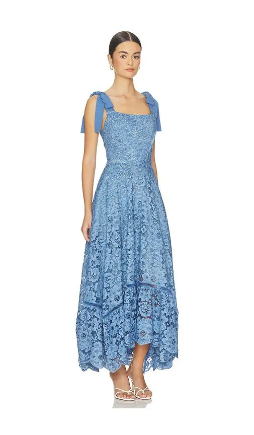 Alice + Olivia Rosalee Lace Bustier Maxi Dress