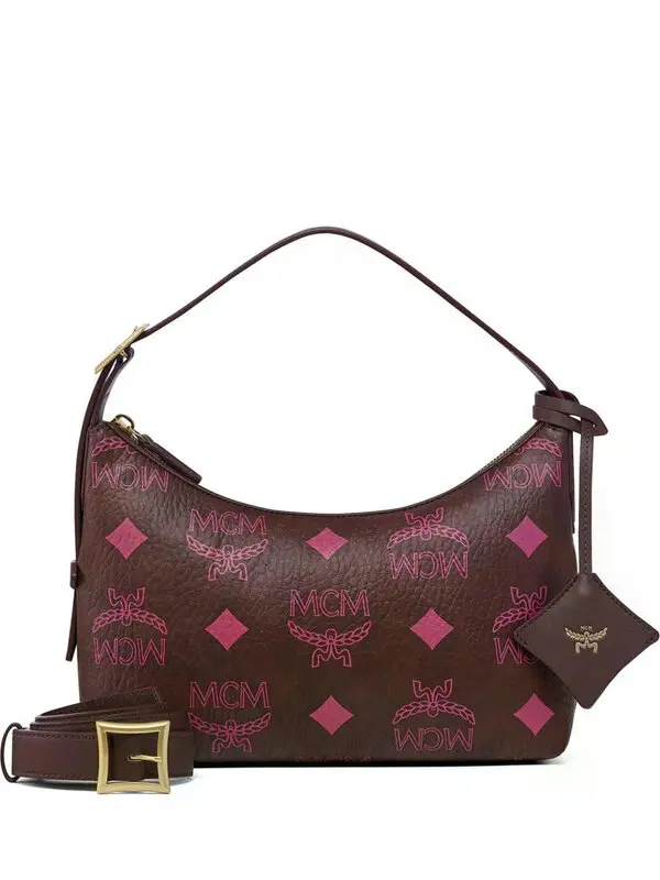 Mcm Maxi Visetos Arn Shoulder Bag - Brown