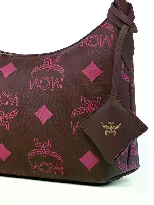 Mcm Maxi Visetos Arn Shoulder Bag - Brown