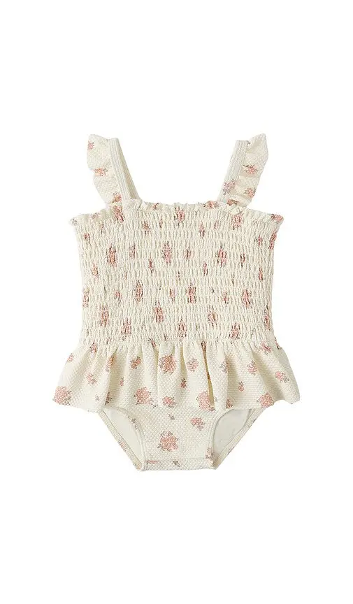 QUINCY MAE Smocked One Piece Swimsuit - Garden Rose
