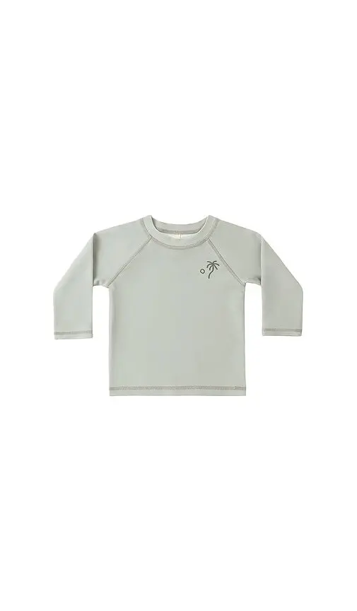 QUINCY MAE Long Sleeve Rashguard Swim Top - Sage