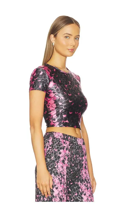 Versace Reptile Scale Cropped Top