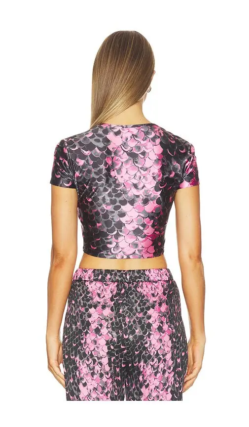 Versace Reptile Scale Cropped Top
