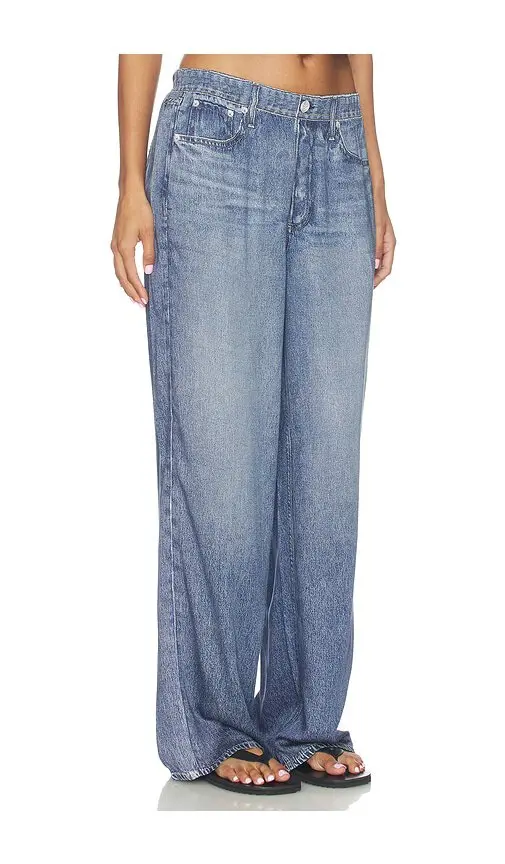 Rag & Bone Rb Miramar Slink Wide Leg Pull On Jeans