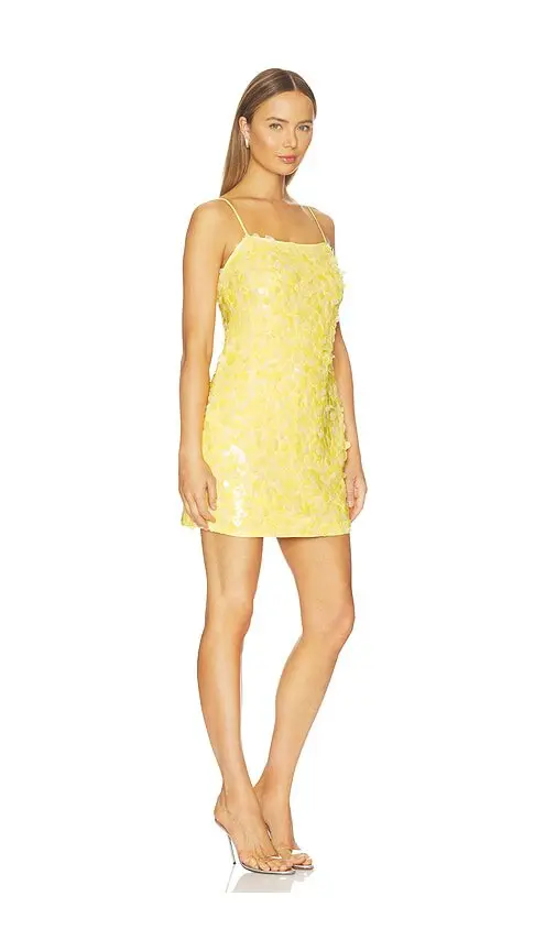 MILLY Izel Colette Sequin Mini Dress - Yellow
