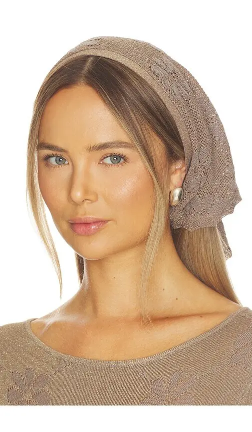 ASTA RESORT X Pointelle Bandanna In Taupe - Cedar