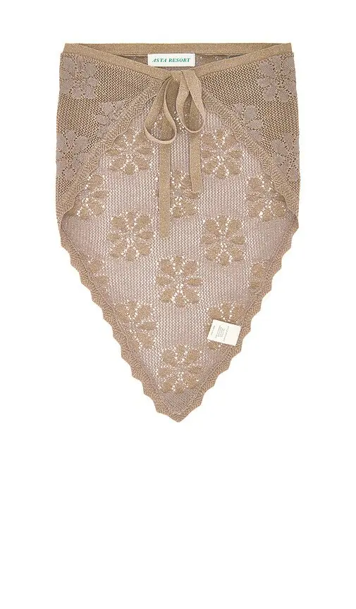 ASTA RESORT X Pointelle Bandanna In Taupe