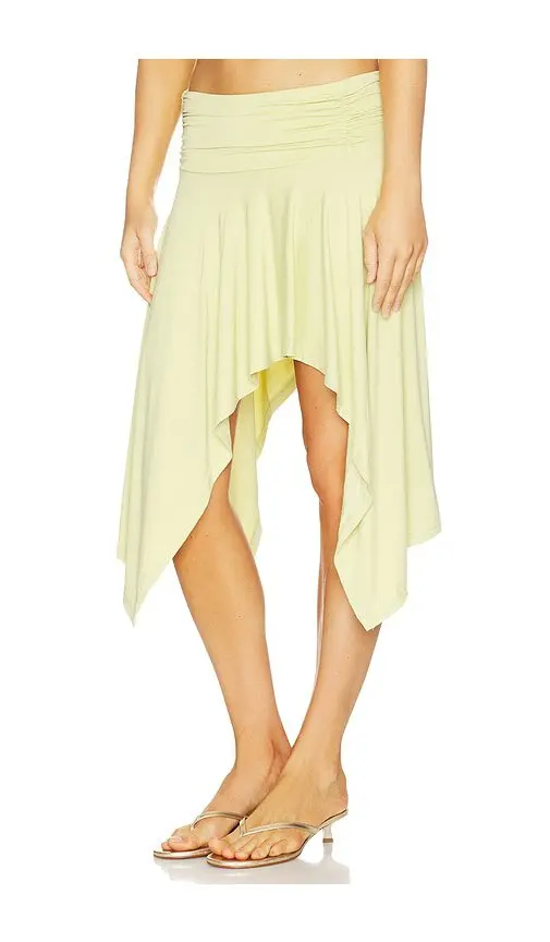 MADISON THE LABEL Asymmetric Hem Skirt