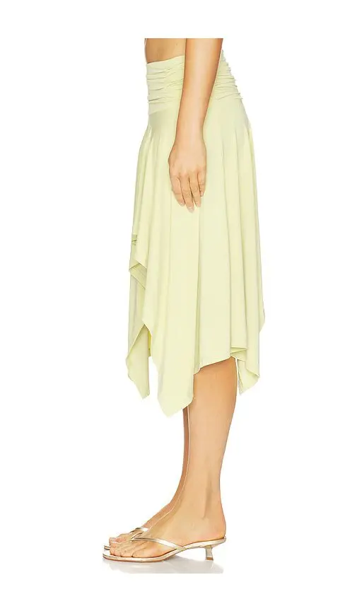MADISON THE LABEL Asymmetric Hem Skirt