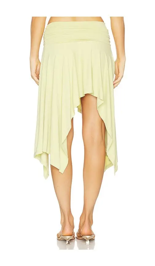 MADISON THE LABEL Asymmetric Hem Skirt