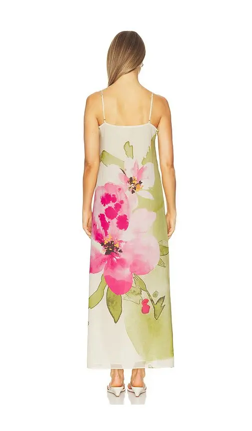 ESPECIA Tropical Print Maxi Dress
