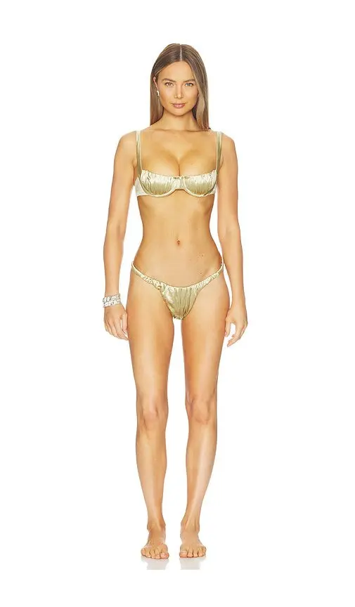 ISA BOULDER Waves Metallic Bikini Bottom