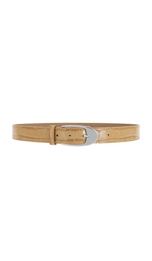 B-low The Belt Joshua Croco Belly Belt - Light Camel & Silver