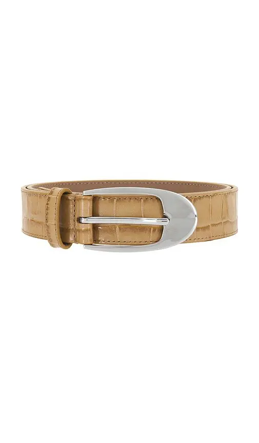 B-low The Belt Joshua Croco Belly Belt - Light Camel & Silver