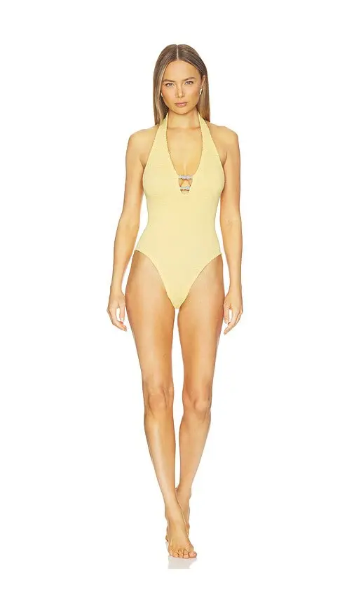 Hunza G Adriana Beaded Swim - Butter