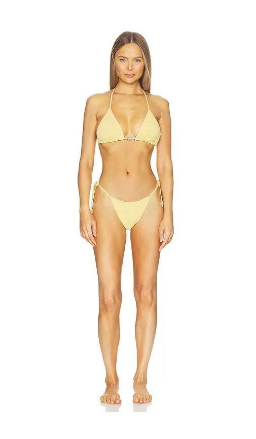 Hunza G Gina Beaded Bikini - Butter