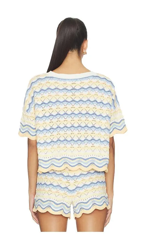 L*Space Sunchaser Top In Blue,lemon - Daydreamer