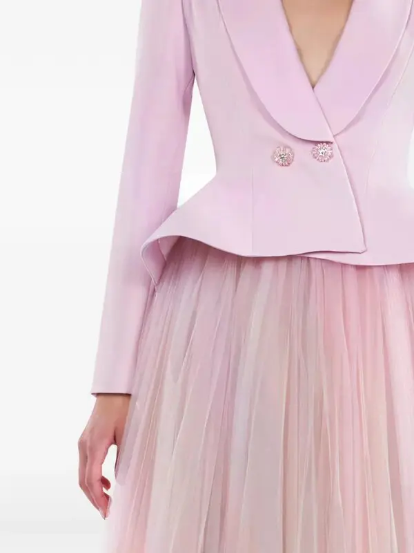 ARAFTU Peplum Tulle-skirt Dress - Pink