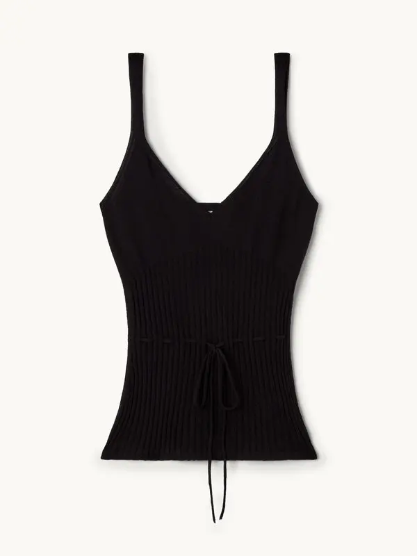 GWYN Carmela Italian Virgin Wool Tank - Black