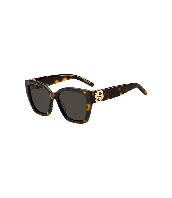 BOSS Havana Acetate Sunglasses With Double B Monogram