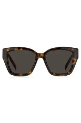 BOSS Havana Acetate Sunglasses With Double B Monogram
