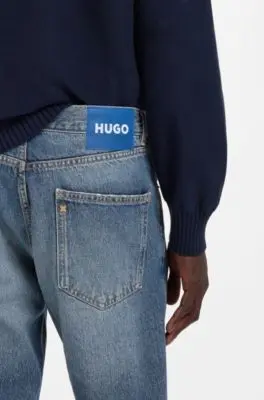 Hugo Regular-fit Jeans In Cotton Denim