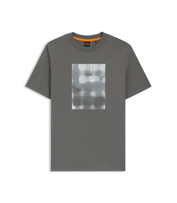 BOSS Printed-artwork T-shirt In Cotton Jersey