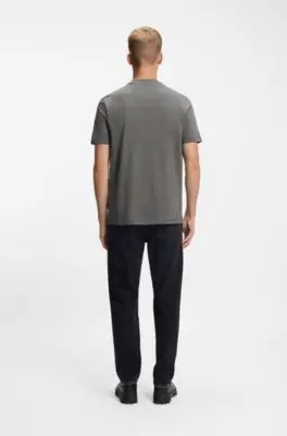 BOSS Printed-artwork T-shirt In Cotton Jersey
