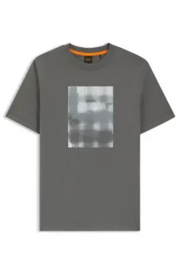 BOSS Printed-artwork T-shirt In Cotton Jersey