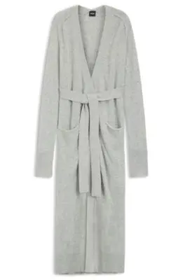 BOSS Long Melange-cashmere Cardigan With Belt