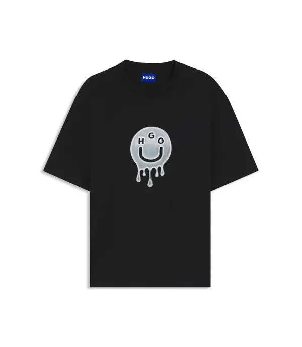 Hugo Logo-artwork T-shirt In Cotton Jersey
