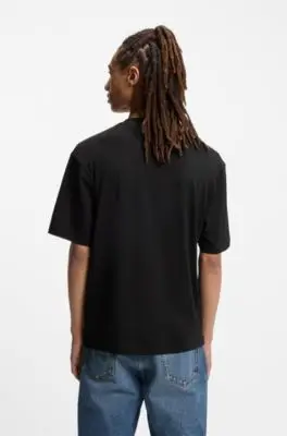 Hugo Logo-artwork T-shirt In Cotton Jersey