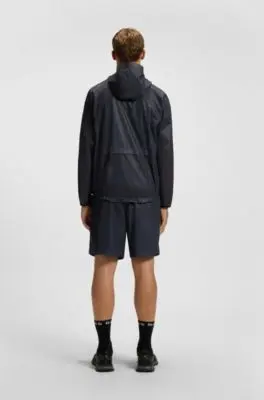 BOSS Hooded Parka Jacket With All-over Print