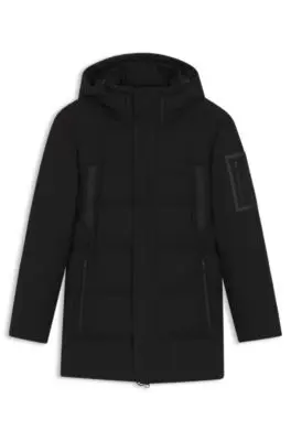 BOSS Water-repellent Down Parka Jacket - Black