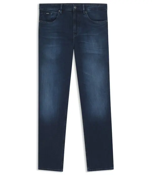 BOSS Maine Blue Regular-fit Jeans In Soft-touch Denim - Turquoise