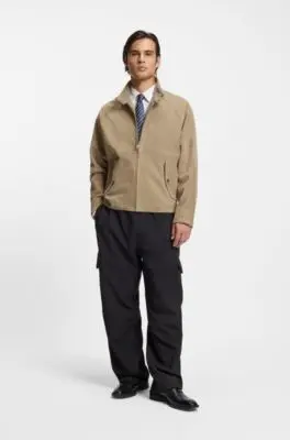 Hugo Suede Regular-fit Jacket - Beige