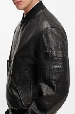 Hugo Patterned-leather Regular Fit Jacket