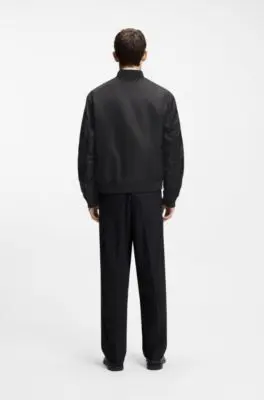 Hugo Stacked-logo Bomber Jacket With Water-repellent Finish