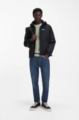 Hugo Logo-patch Windbreaker With Water-repellent Finish