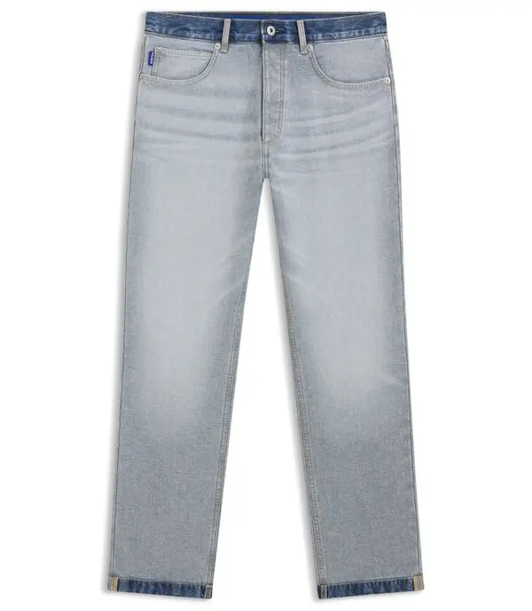 Hugo Regular-fit Jeans In Inside-out Denim - Light Blue