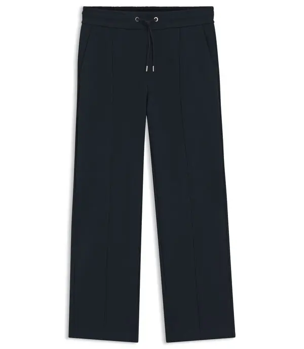 BOSS Drawcord-waist Trousers In A Regular Fit - Dark Blue