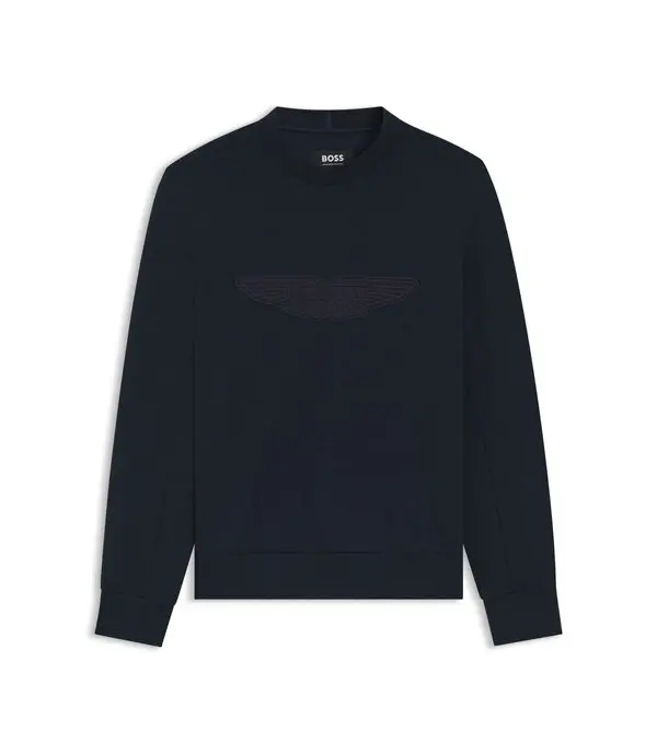 BOSS X Aston Martin Regular-fit Wing Detail Sweatshirt - Dark Blue