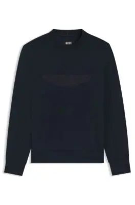 BOSS X Aston Martin Regular-fit Wing Detail Sweatshirt - Dark Blue