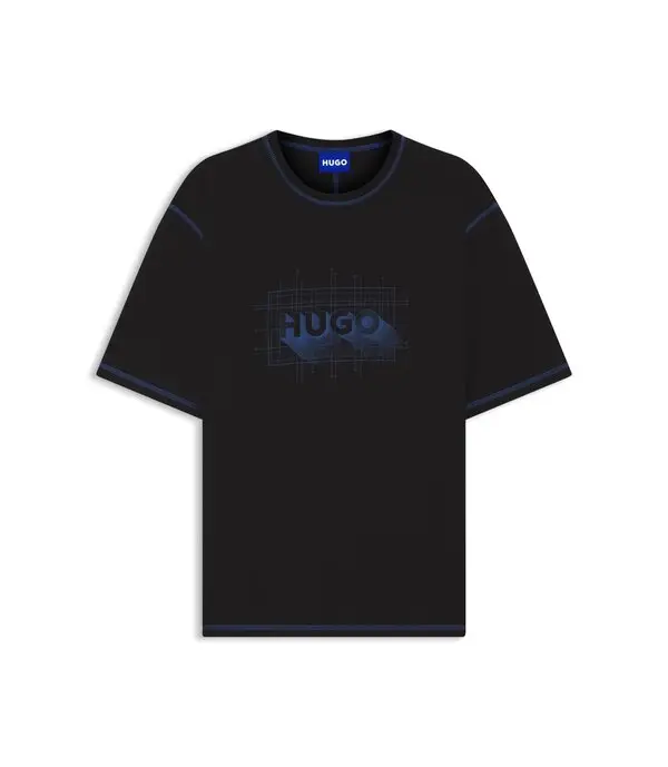 Hugo Logo-artwork T-shirt In Cotton Jersey