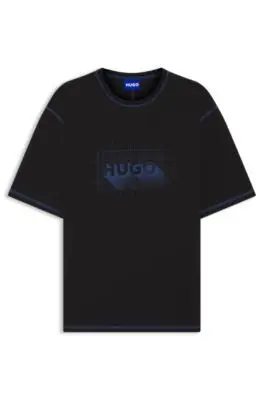 Hugo Logo-artwork T-shirt In Cotton Jersey