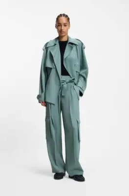 BOSS Relaxed-fit Twill Trousers