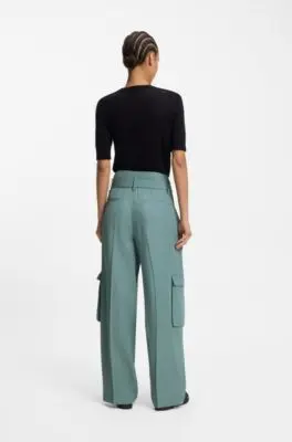 BOSS Relaxed-fit Twill Trousers