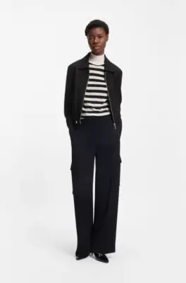 BOSS Regular-fit Crepe Blazer - Black