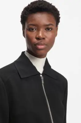 BOSS Regular-fit Crepe Blazer - Black