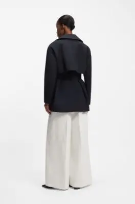 BOSS Belted Cotton Trench Coat